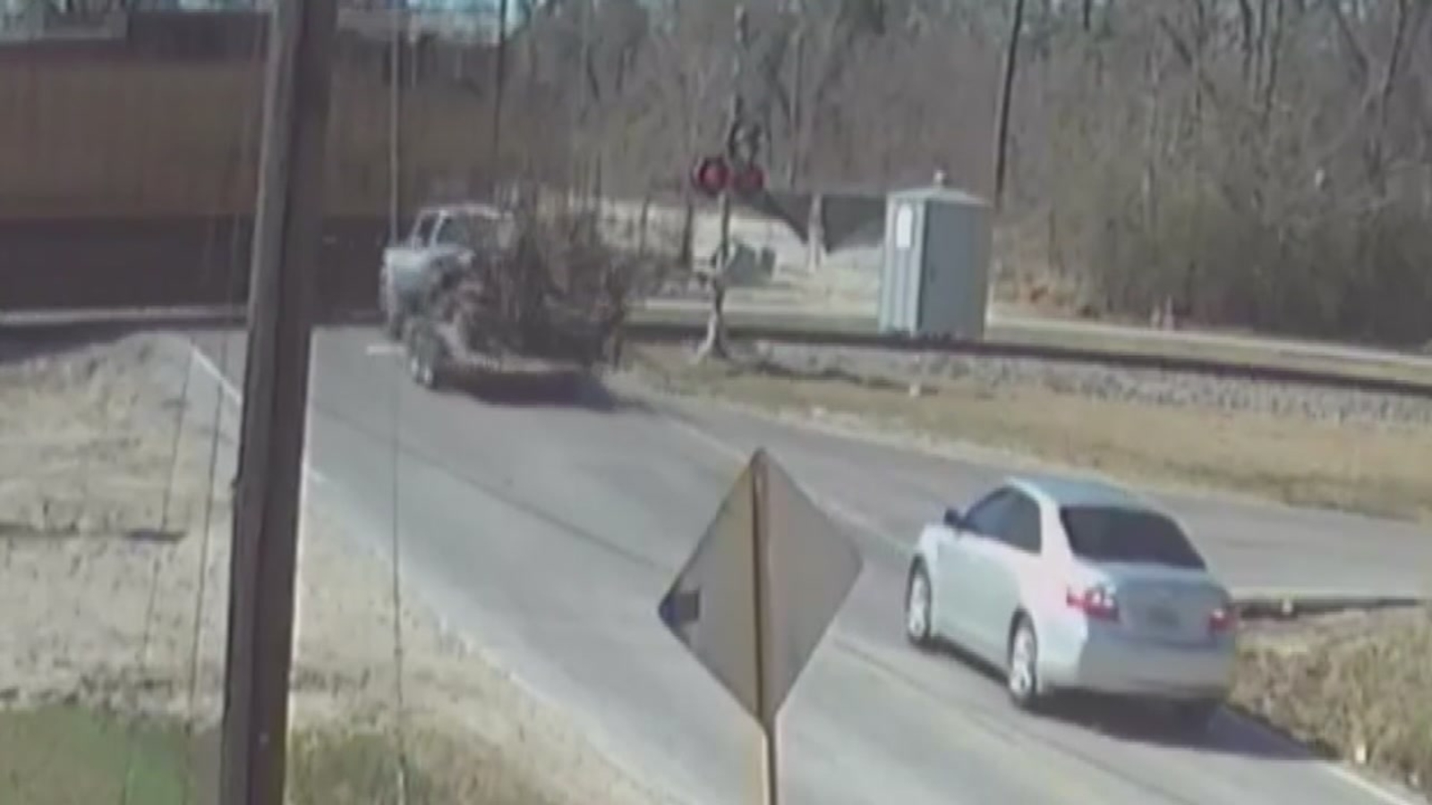 Exclusive Train Slams Into Truck Stuck On Tracks In Spring Abc13 Houston